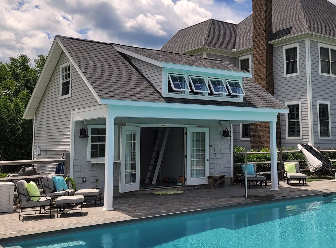 20' x 20' Custom Pool House - Kloter Farms