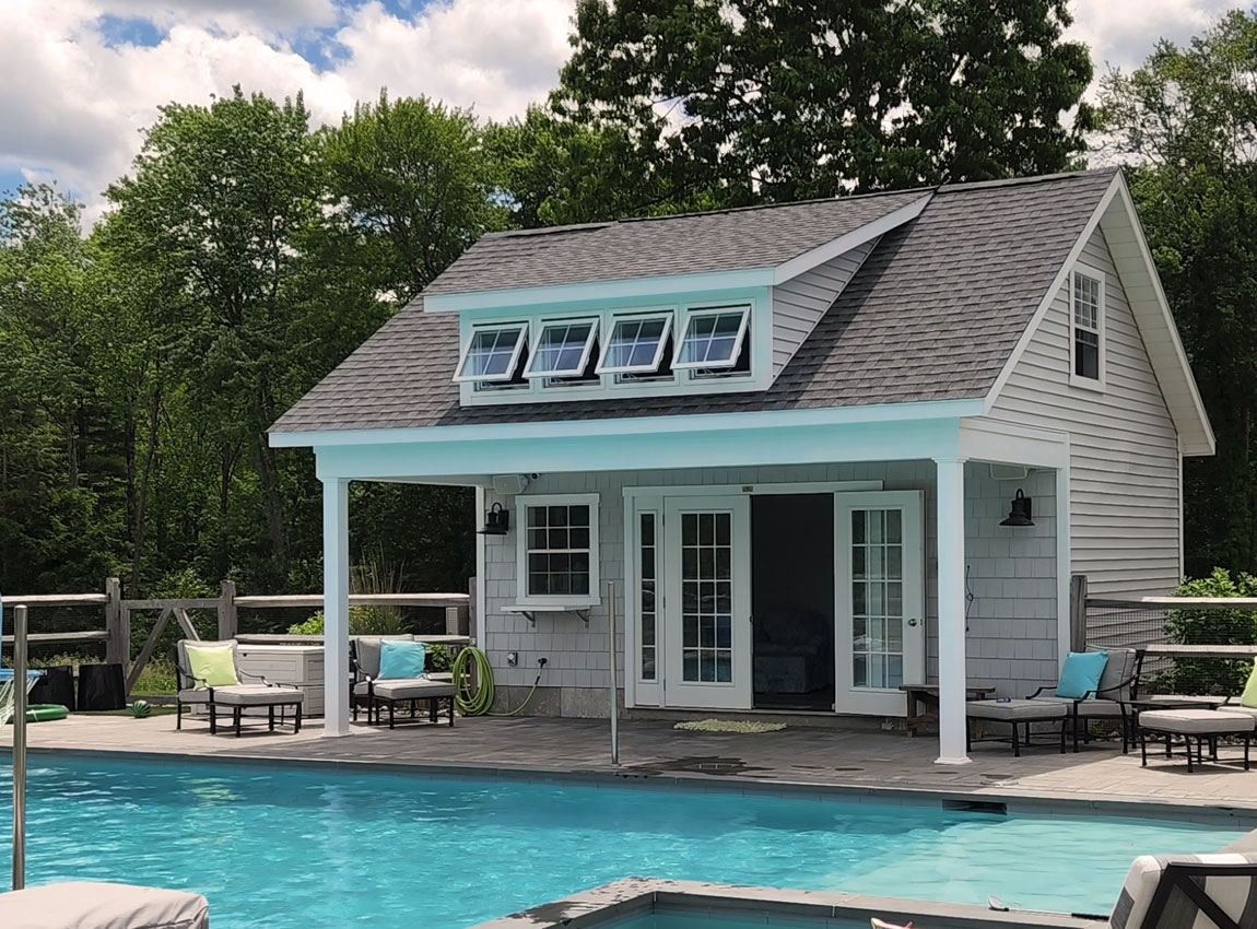 20' x 20' Custom Pool House - Kloter Farms