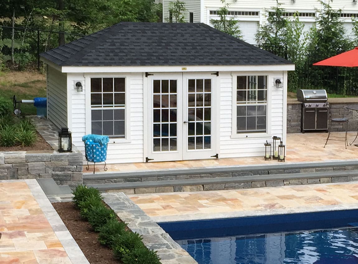 12' x 16' Pool House Shed - Kloter Farms